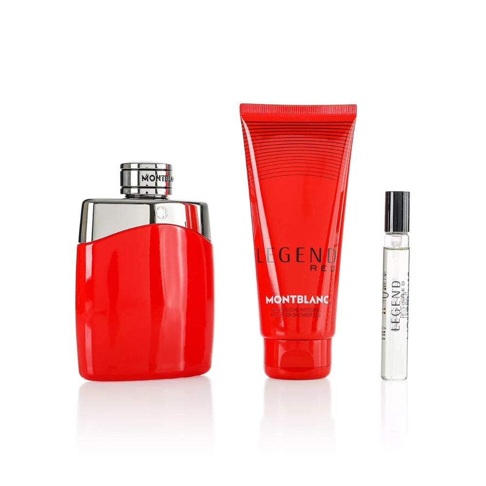 Mont Blanc Legend Red For Men Gift Set EDP 100ml + EDP 7.5ml + All Ove ...