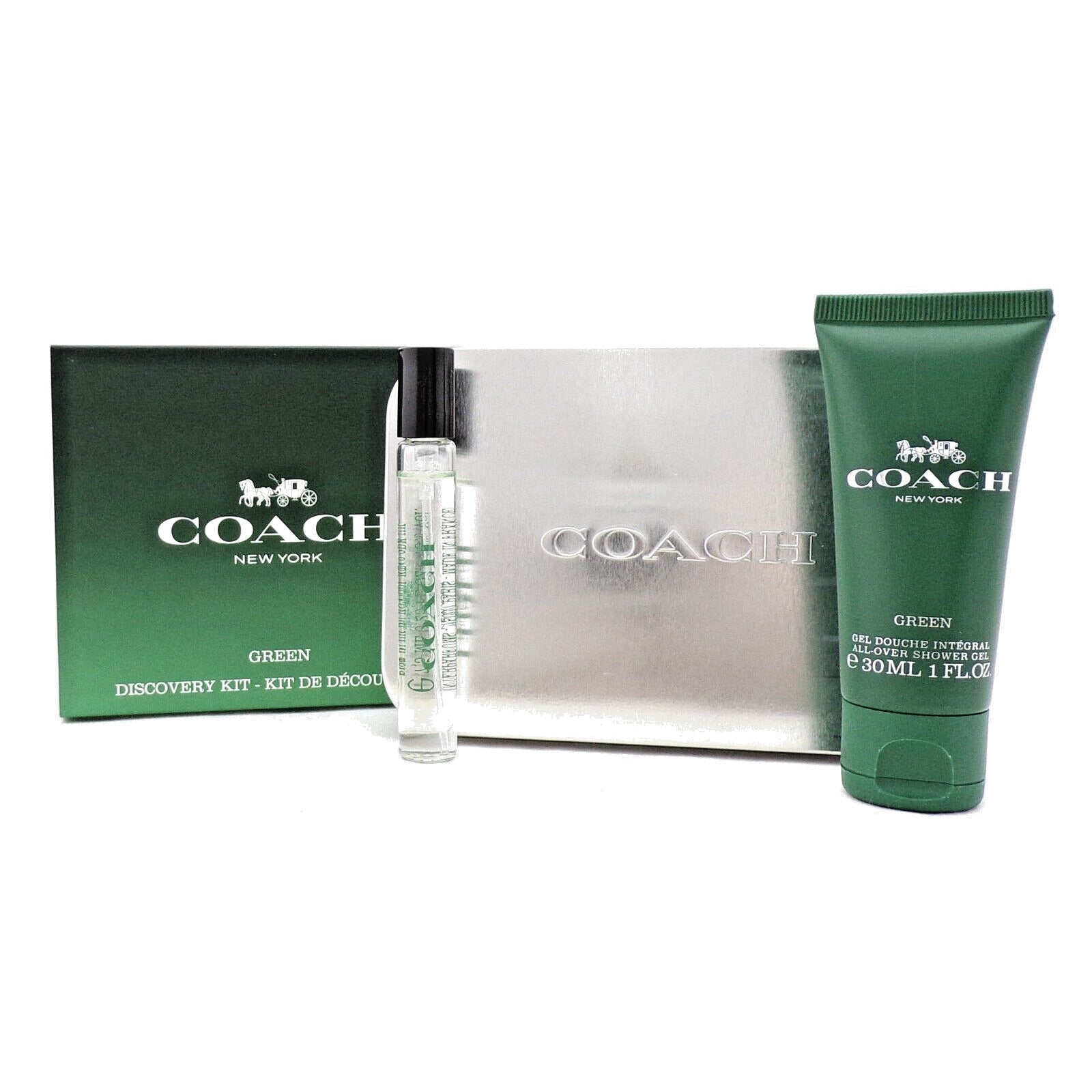 Coach Green Discovery Kit 7.5ml EDT+Shower Gel 30ml For Men – samawa ...