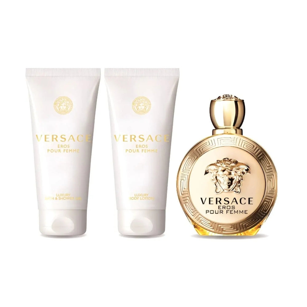 Versace Eros Pour Femme For Women Set EDP 100ml +Luxury Body Lotion 10 ...