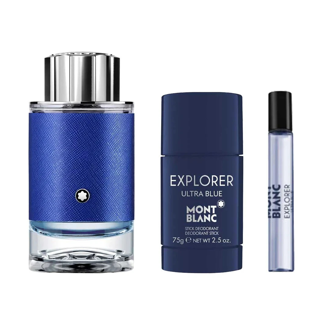 Mont Blanc Explorer Ultra Blue Gift Set For Men – samawa perfumes