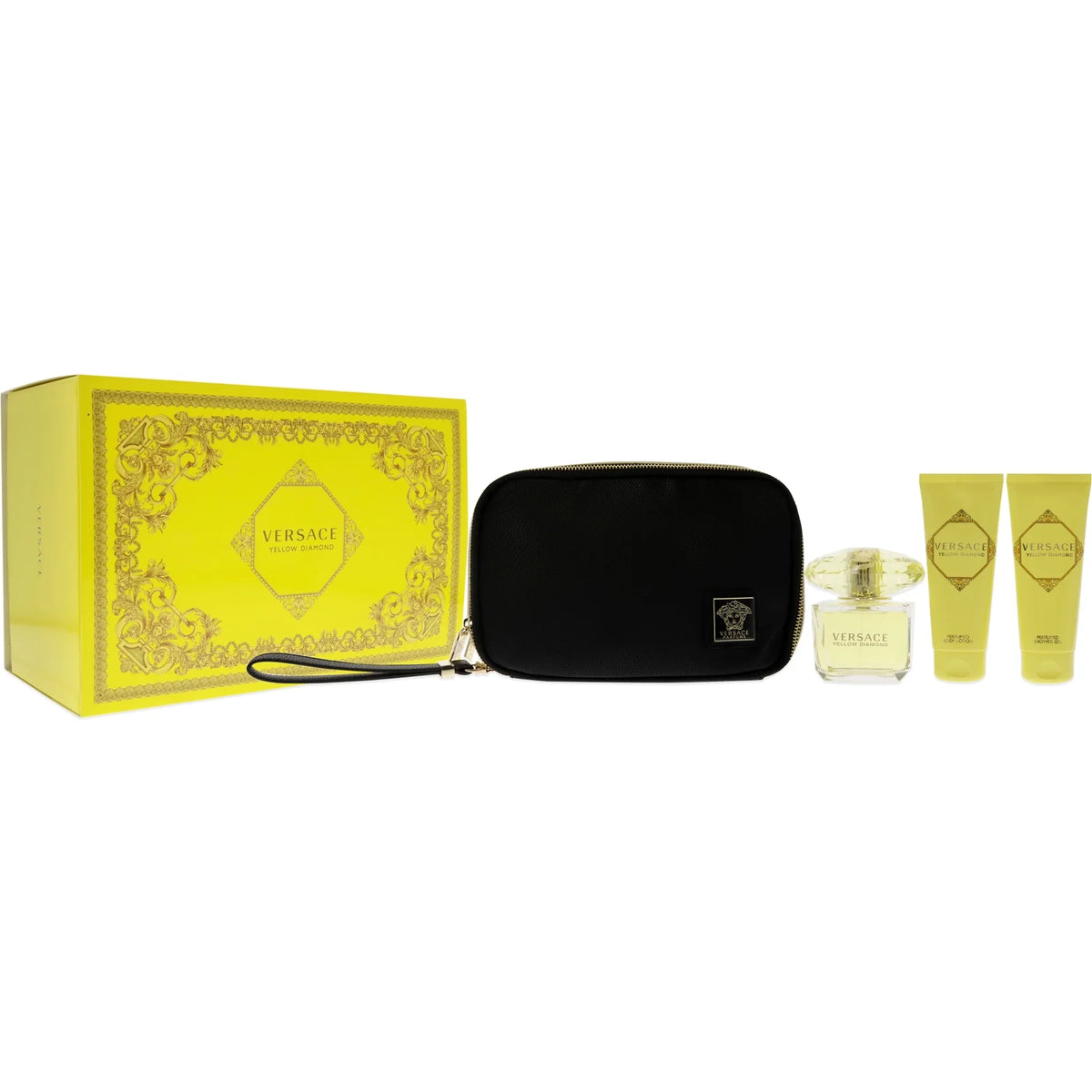 Versace Yellow Diamond Gift Set For Women (EDT 90ml + Body Lotion 100m ...