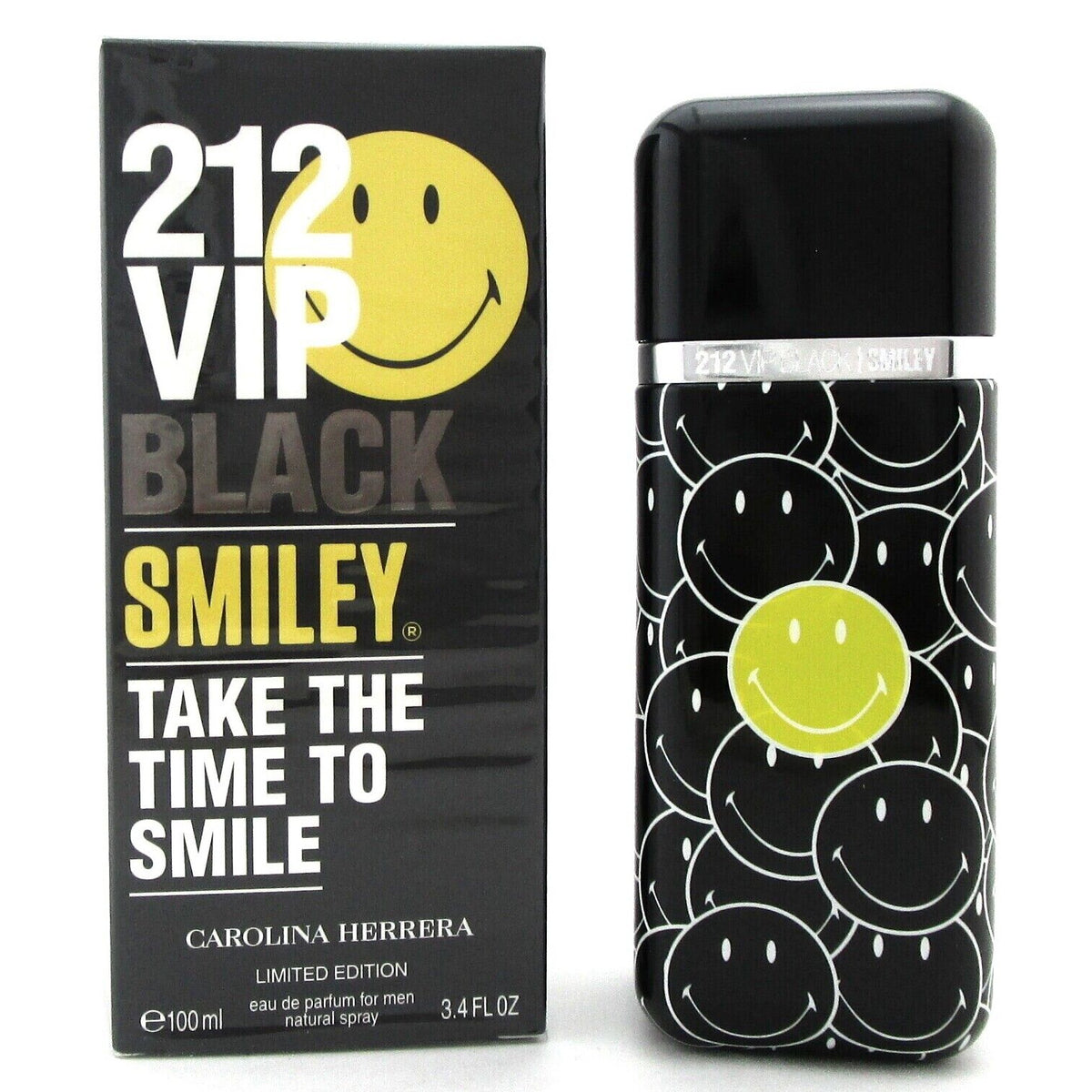 Carolina Herrera 212 Vip Men Black Smiley Take The Time To Smile Limit ...